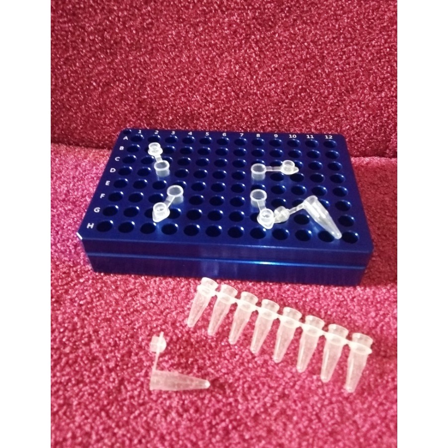 Jual Aluminium Cooling Block for PCR Tube 0.2 ml x 96 Well Cooling Rack ...