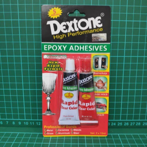 Jual Lem Dextone Epoxy Adhesives 2 Komponen Hardener Resin Clear 15 ml ...