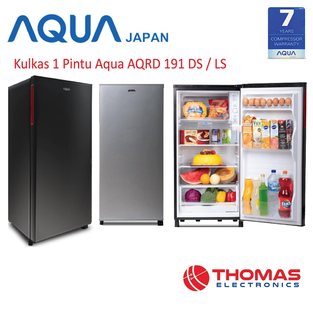 Jual Kulkas 1 Pintu Aqua AQRD 191 DS LS Kulkas Aqua AQRD191 DSLS GARANSI RESMI | Shopee Indonesia