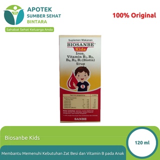 Jual Biosanbe Baby/Kids Sirup Vitamin Penambah Darah Bayi dan Anak ...