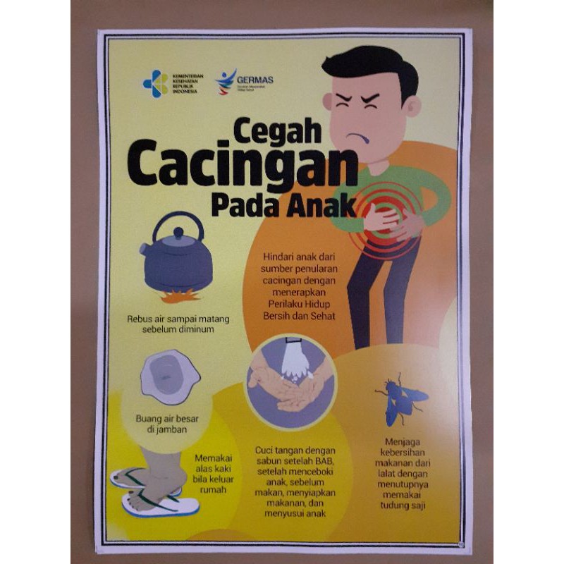 Jual (173) POSTER CEGAH CACINGAN PADA ANAK | Shopee Indonesia