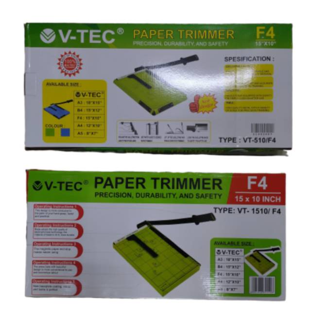 Jual V Tec Pisau Potong Kertas Paper Trimmer F4 Folio Shopee Indonesia