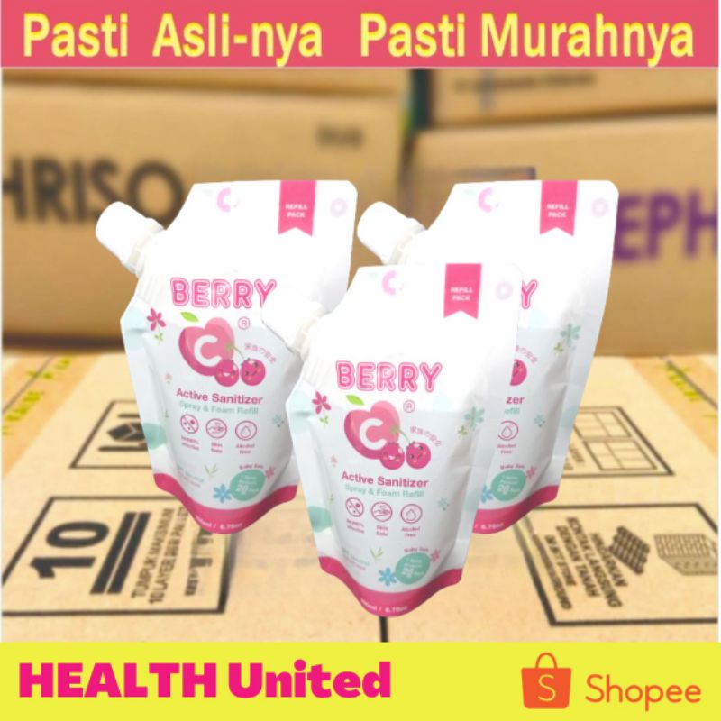 Jual BerryC Berry C Active Hand Sanitizer Non alcohol tahan 28 Hari 200 ...