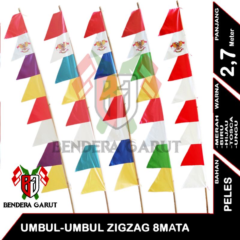 Jual Bendera Umbul Umbul ZigZag - 270cm | Shopee Indonesia