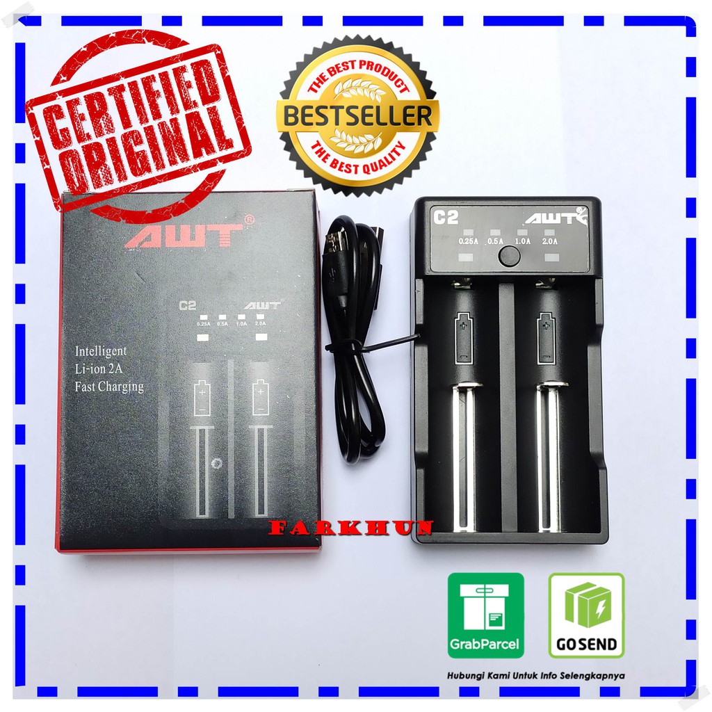 Jual MANTULL FAST CHARGING CAS AWT SENTER SWAT POLICE 18650 C2 VAPE 2 ...