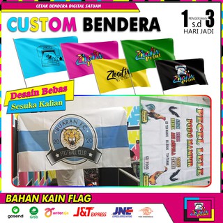 Jual Cetak Bendera Custom Satuan Bahan Kain Flag Banner Uk.60x90cm ...