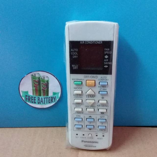 Jual REMOT AC PANASONIC ECONAVI PATROL E ION INVERTER ORIGINAL | Shopee ...