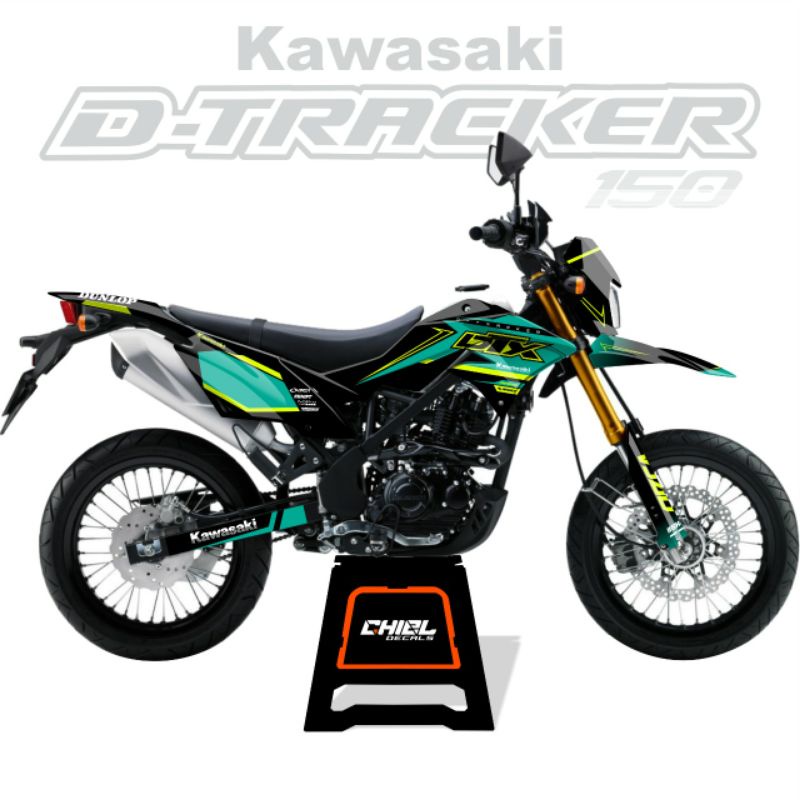 Jual BEST DECAL STRIPING D-TRACKER CUSTOM black green | Shopee Indonesia