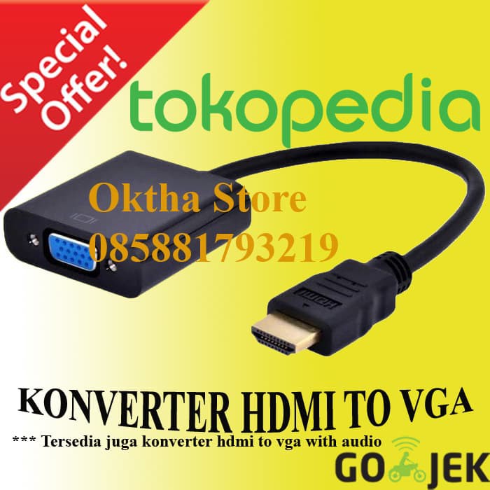 Jual Konverter / Converter Hdmi To Vga / Kabel Hdmi To Vga | Shopee Indonesia