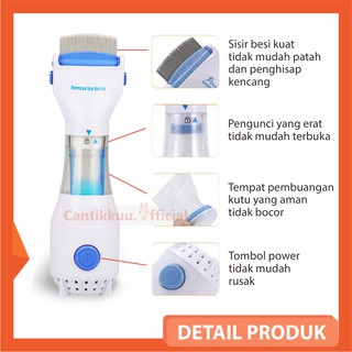 Jual Serit Kutu Sisir Kutu Elektrik Penghilang Kutu Rambut V-Comb Kutu ...