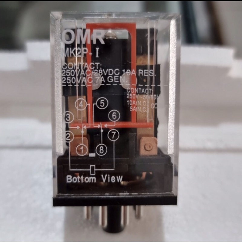 Jual Relay ac omron OMR original 220volt 8pin / 220v 8 kaki | Shopee Indonesia