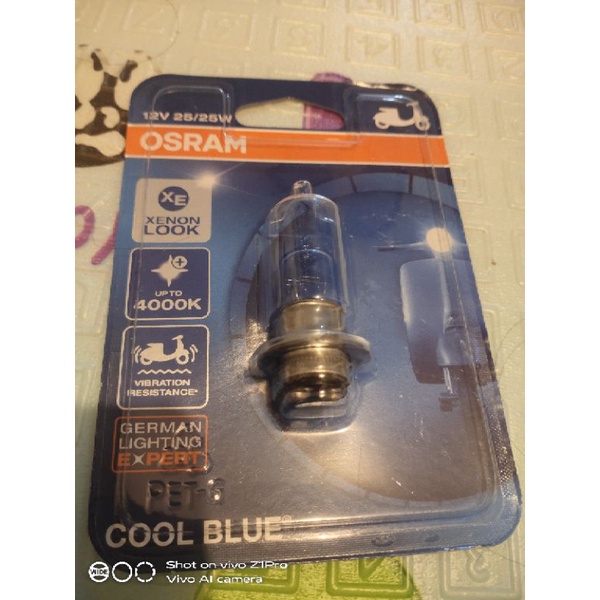 Jual Lampu Bohlam Bolam Halogen HID Bulb Osram 12V25/25W Cool Blue 4000K Putih Matic Bebek ...