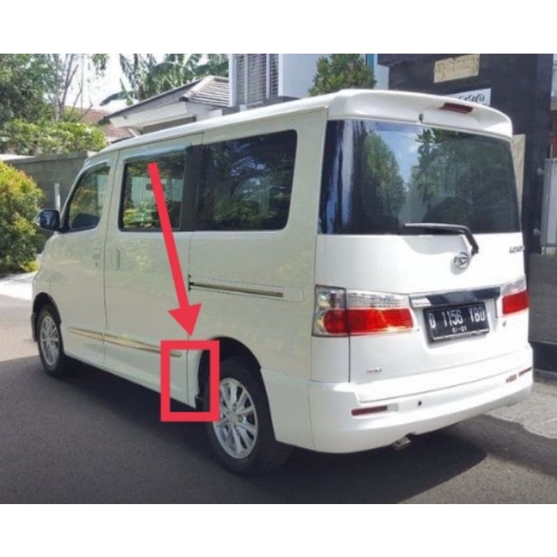 Jual moulding quarter outside bodykit depan ban belakang luxio | Shopee ...