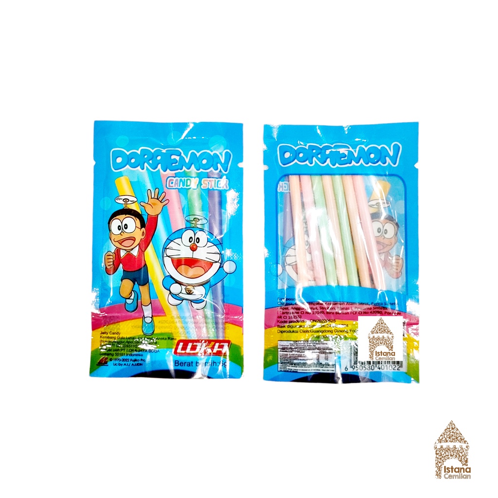 Jual Loka Doraemon Candy Stick Jeli Stik Sedotan Jadul 6 Gram SATUAN ...