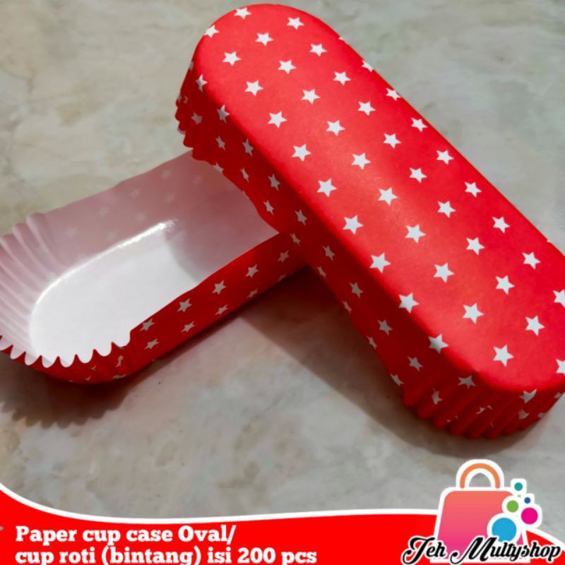 Jual Paper cup case Oval/cup roti (bintang) isi 200 pcs | Shopee Indonesia