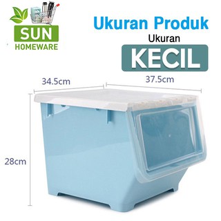Jual Container Box Plastik Kotak Penyimpanan Dapur Makanan Dengan Tutup ...