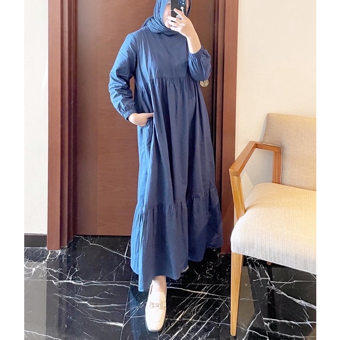 Jual GAUNI DRESS (NAVY) | Shopee Indonesia