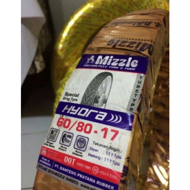 Jual Ban Mizzle Hydra Tubetype 60/80-17 racing drag compound (ban kotak ...