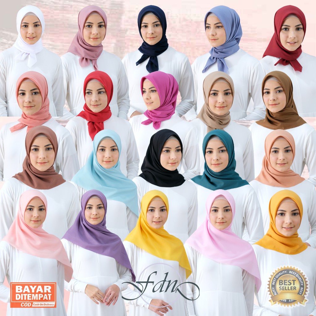 Jual DAILY HIJAB POLOS // KERUDUNG VOAL SEGIEMPAT // LASER CUT PREMIUM // HIJAB SEGI EMPAT ...