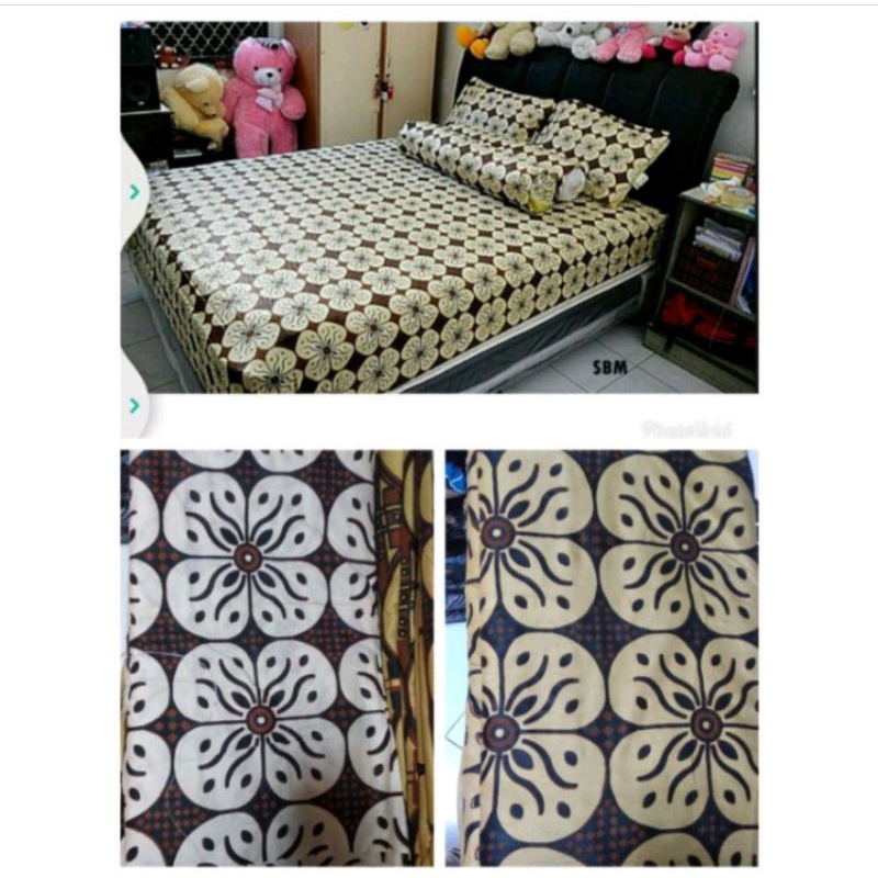 Jual Sprei Batik Motif Kawung Khas Pekalogan Bahan Tebal | Shopee Indonesia