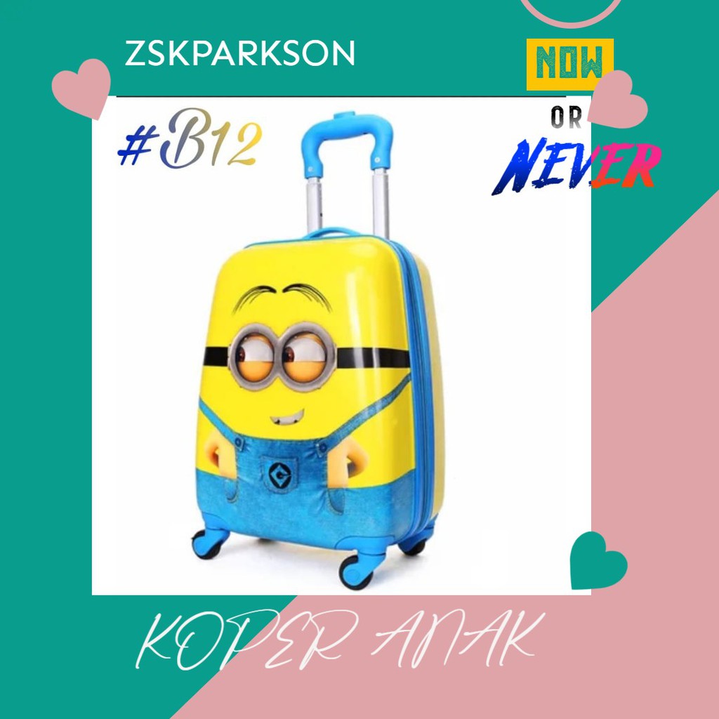 Koper anak/Koper Kartun Anak Suitcase/Koper karakter anak Waterproof Uk ...