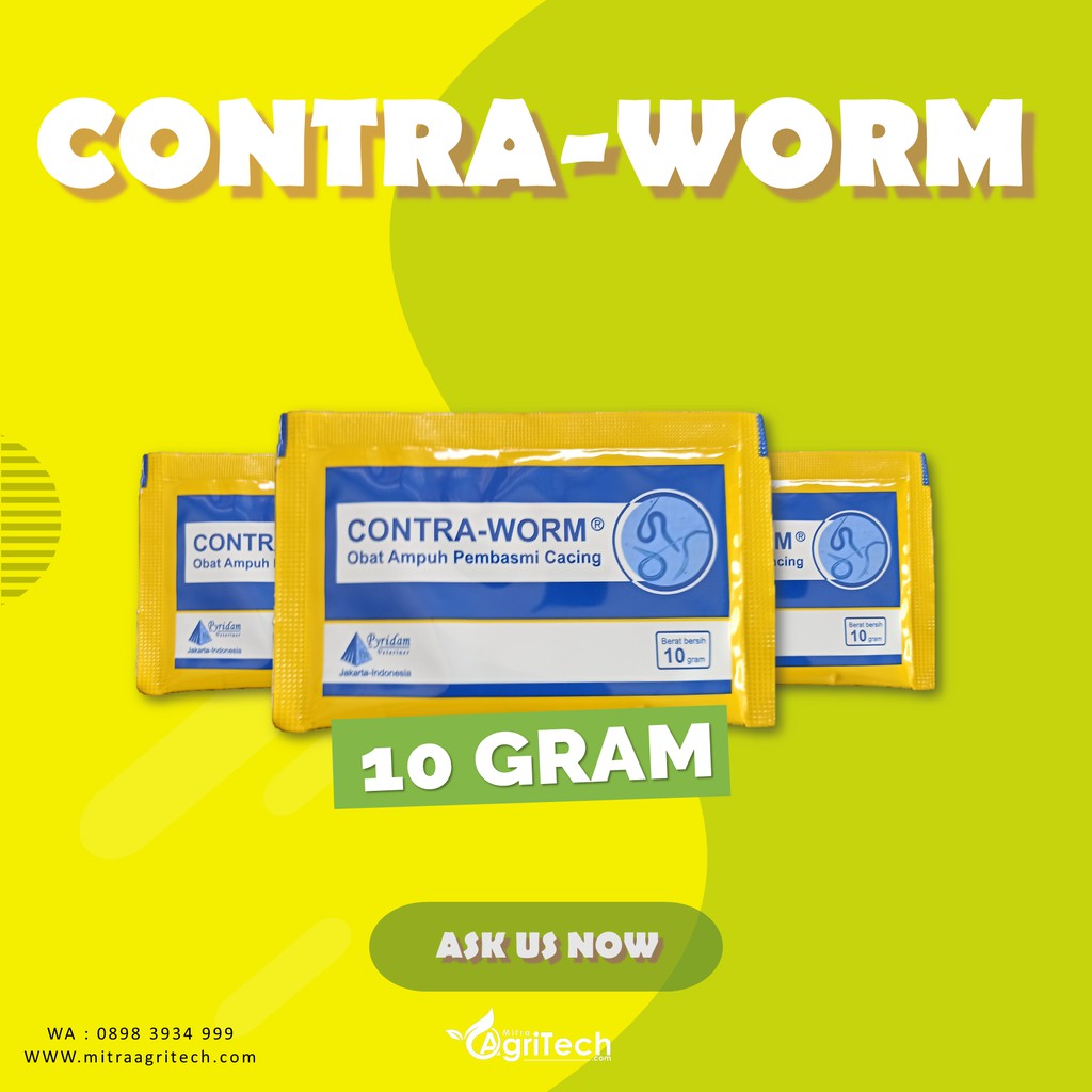 Jual CONTRA WORM 15 GRAM OBAT PEMBASMI CACING PADA HEWAN DAN UNGGAS ...