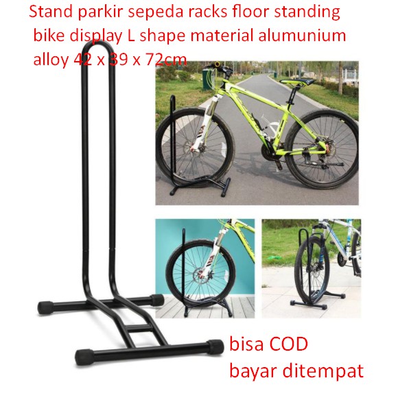 Jual Stand parkir sepeda racks floor standing bike display L shape ...