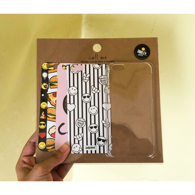 [PRELOVED] TYPO smiley world case IP6/6s (+ free anti gores & 2 random ...