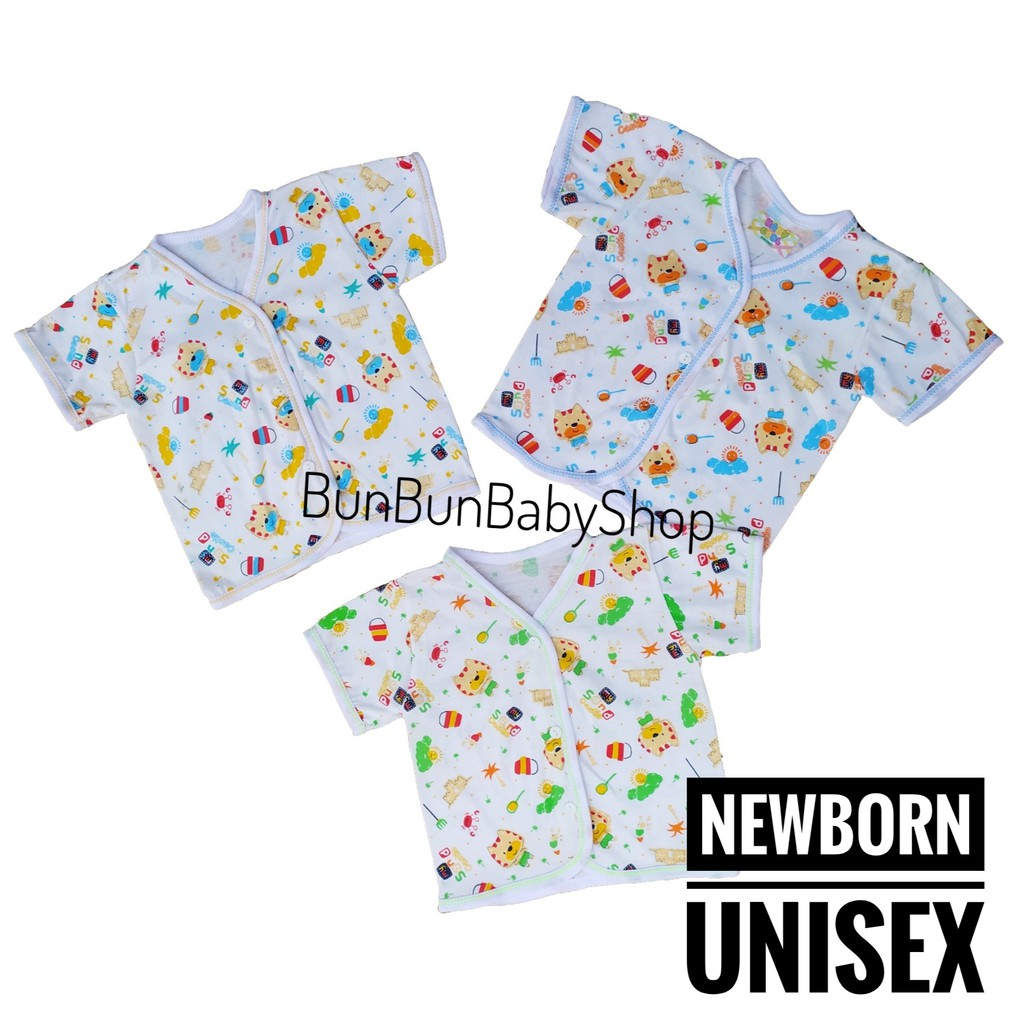 Baju Bayi Atasan Pendek Perlengkapan Baby Baru Lahir Newborn Cowok ...