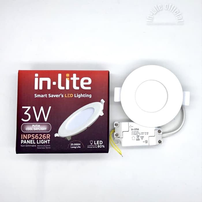 Downlight INLITE IB 3 Watt Bulat / Downlight Panel LED Tanam | Lazada ...