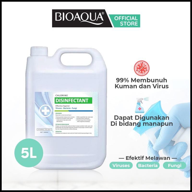 Jual Chlorine Disinfectant BIOAQUA 5 Liter - Disinfektan ruangan refill ...