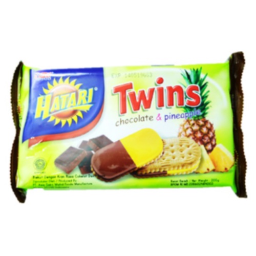 Jual Hatari Twins Biskuit Chocolate & Pineapple 3 x 200 gr | Shopee ...
