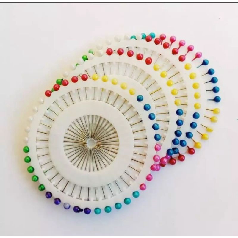 Jual Jarum pentul bulat 1 roll isi 12 pack - 40 pcs x 12 pack | Shopee ...