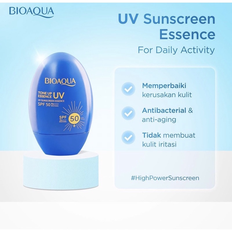 Jual BIOAQUA Tone Up UV Essence SPF 50 PA++++ 60G / UV Sunscreen Gel SPF 50 PA++++ 50G | Shopee ...