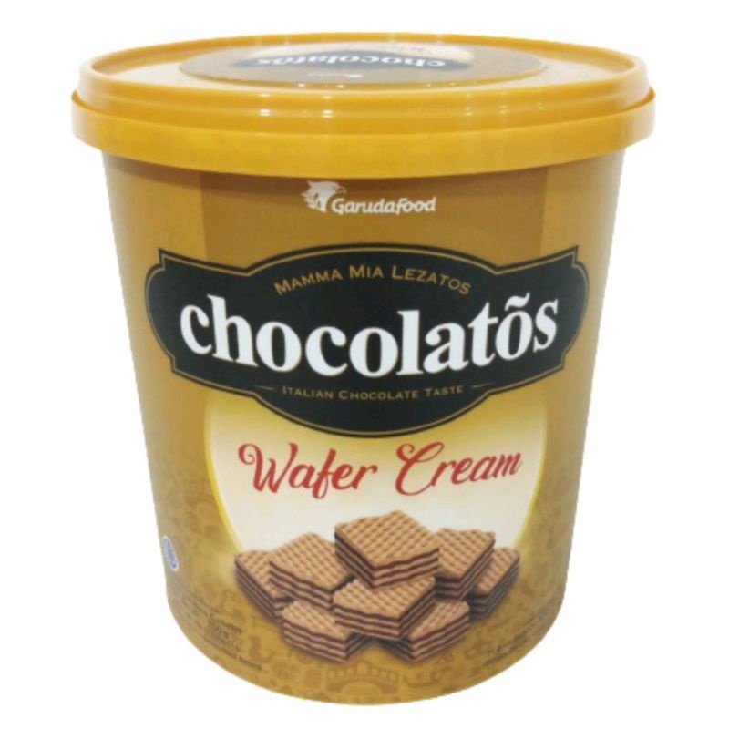 Jual Chocolatos Wafer Cream Coklat Kaleng Toples 300 gr Indonesia ...