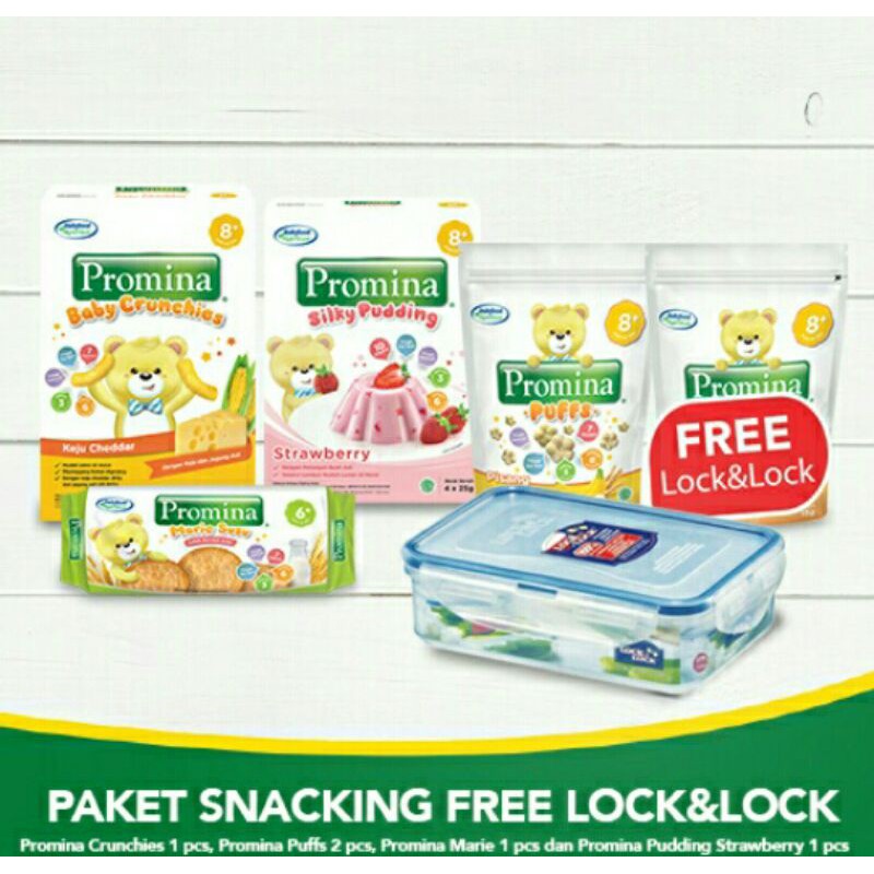 Jual paket snack promina free lock and lock | Shopee Indonesia