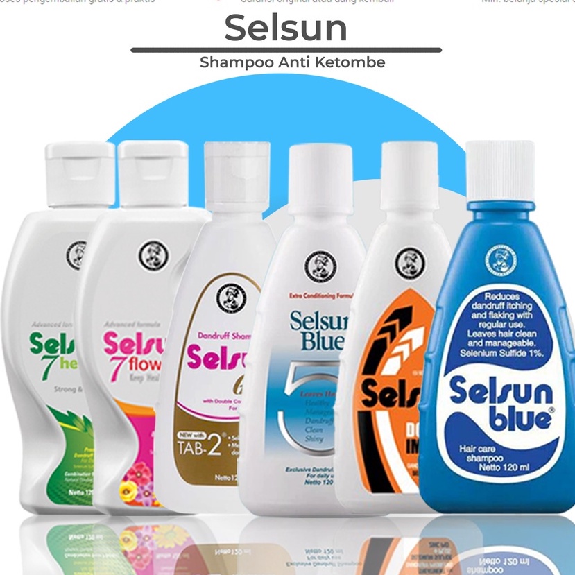 Jual Selsun Shampoo Blue | Blue Five | Gold | Yellow Double Impact 50ml ...