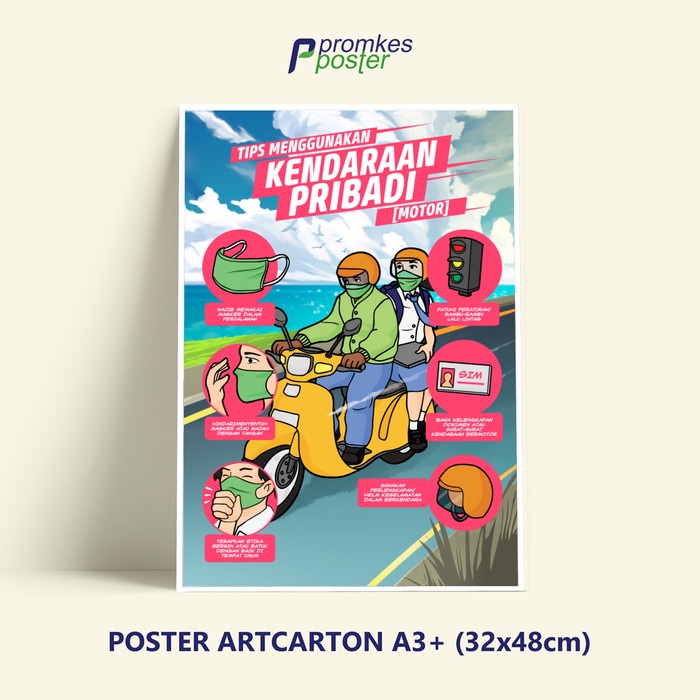 Jual Poster PHBS Sekolah Protokol Kesehatan Menggunakan Kendaraan ...
