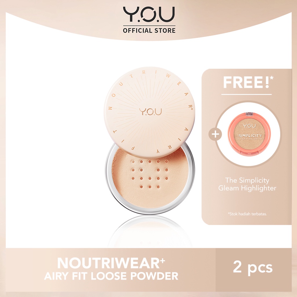 Jual Y.O.U NoutriWear+ Airy Fit Loose Powder Bedak Tabur ORIGINAL ...
