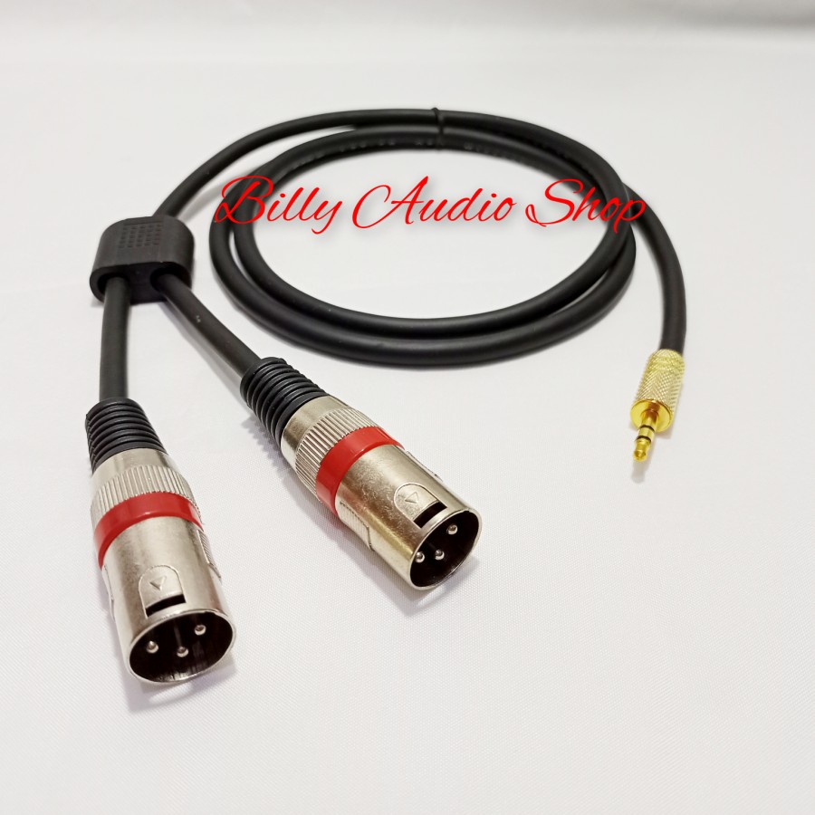 Jual Kabel Audio Canon Xlr cowok 2 cabang ke Mini stereo 1-3 Meter ...