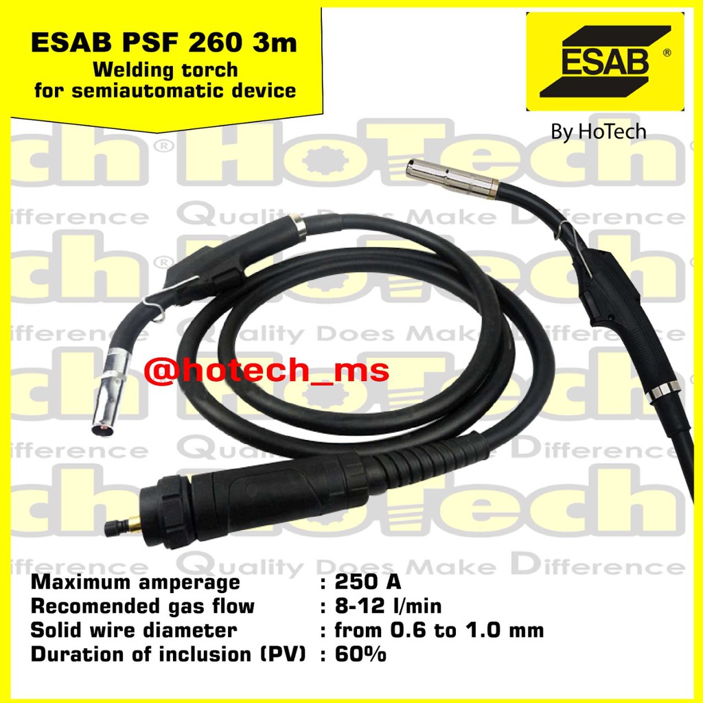 Jual ESAB Mig Torch PSF 260 | Esab Welding Torch PSF 260 3.0M | Shopee ...