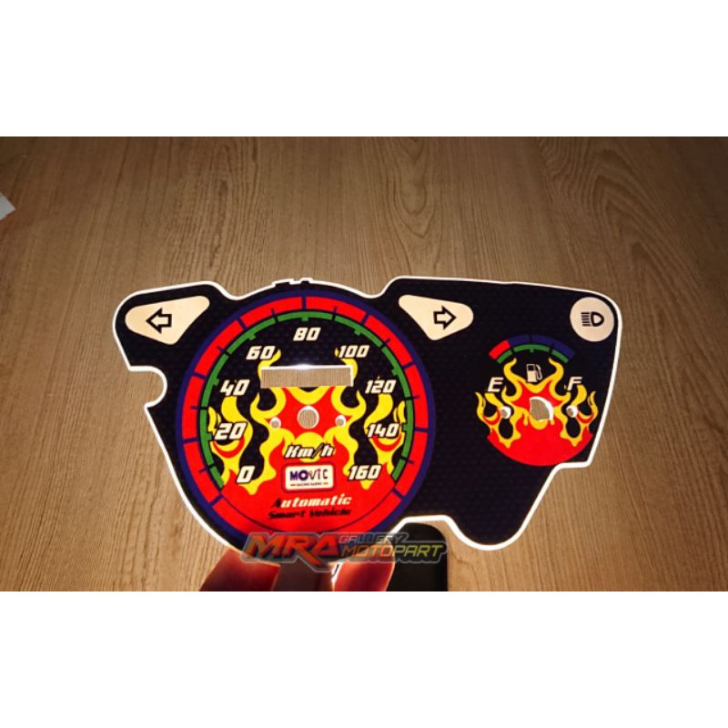 Jual papan speedometer nouvo z movic motif api | Shopee Indonesia