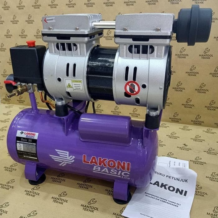 Jual Lakoni Basic 9S Kompresor Silent Oilles 0.75 HP Compressor 9 S ...