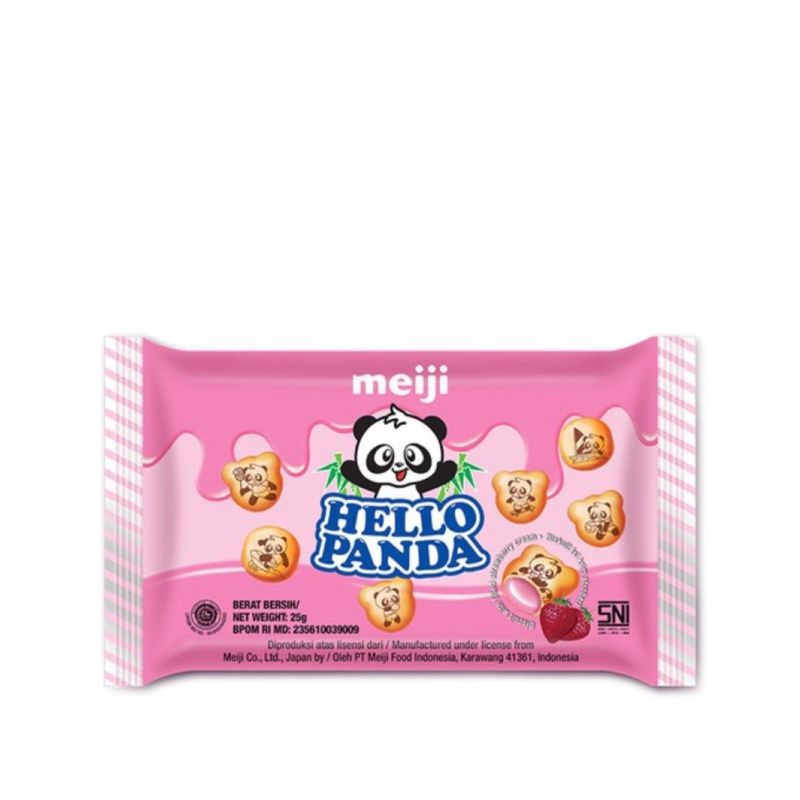 Jual Meiji Hello Panda Biskuit Strawberry 25 gr | Shopee Indonesia