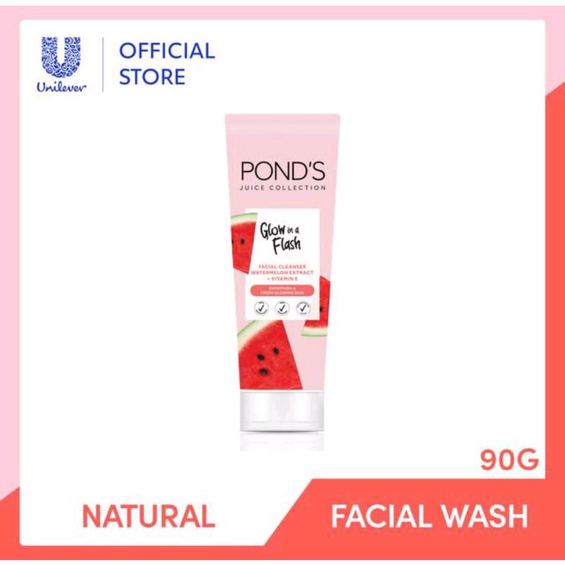 Jual Ponds facial cleanser watermelon 90 gram | Shopee Indonesia