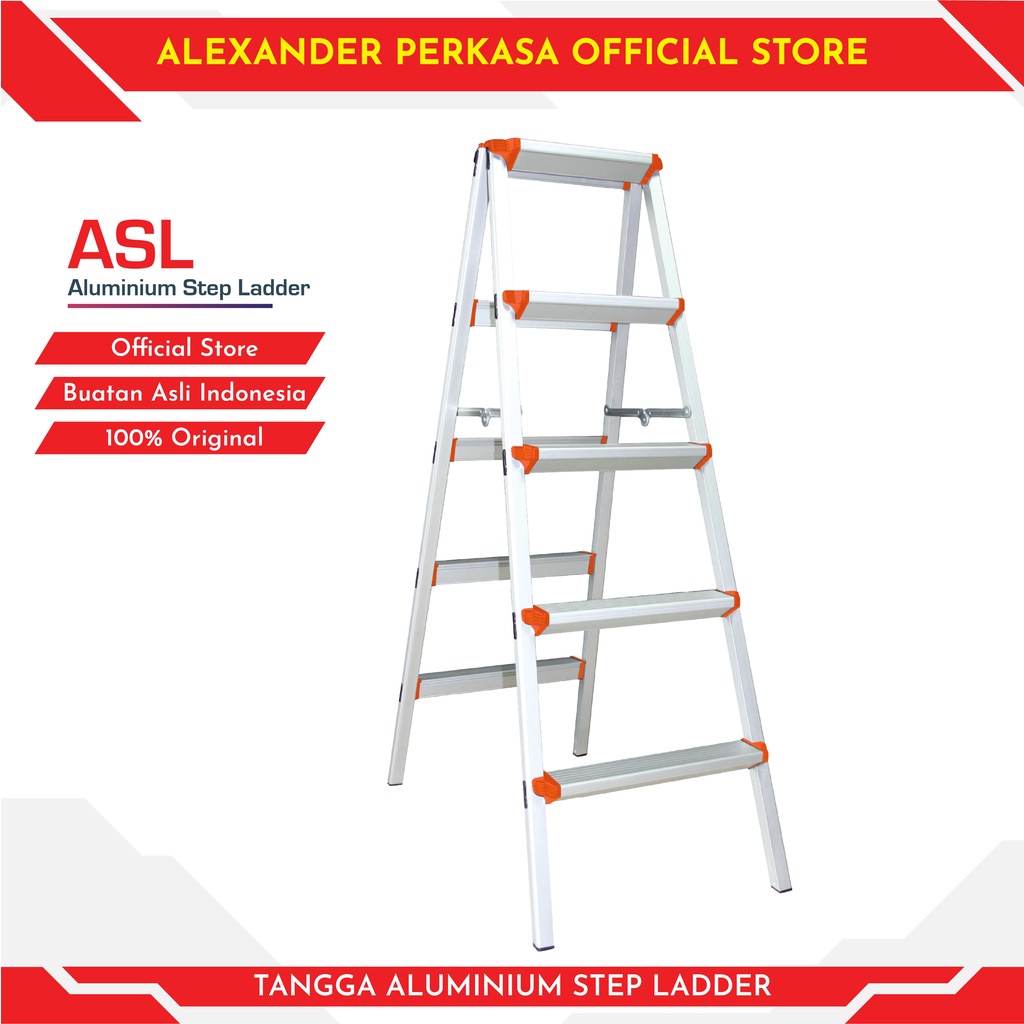 Jual TANGGA BANGUNAN ALUMINIUM STEP LADDER 60CM 85CM 110CM 135CM ...