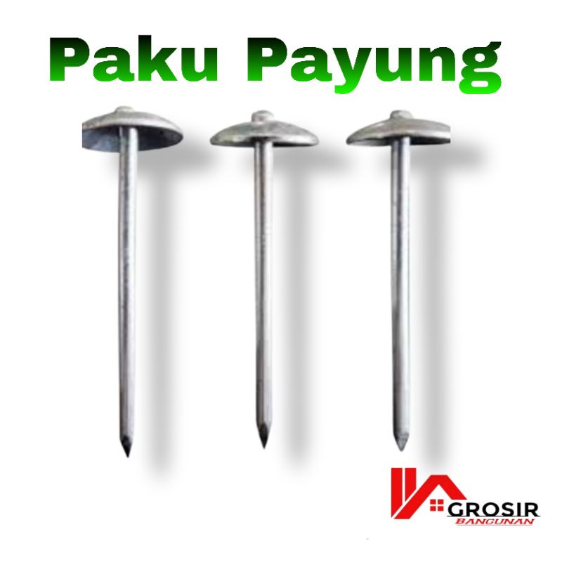 Jual Paku Asbes seng 5cm&7cm/Harga per kg/paku payung 1kg full | Shopee ...