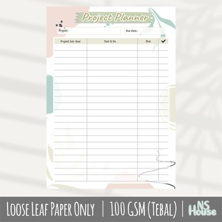 Jual Project Planner - Binder Loose Leaf A5 & B5 - Simple Design ...