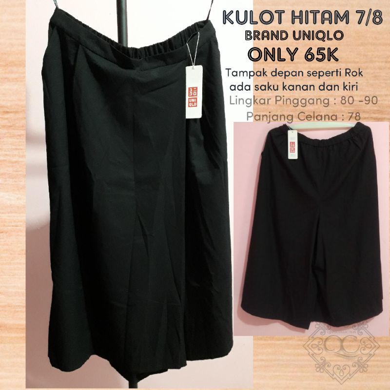 Jual Kulot Hitam Uniqlo | Shopee Indonesia
