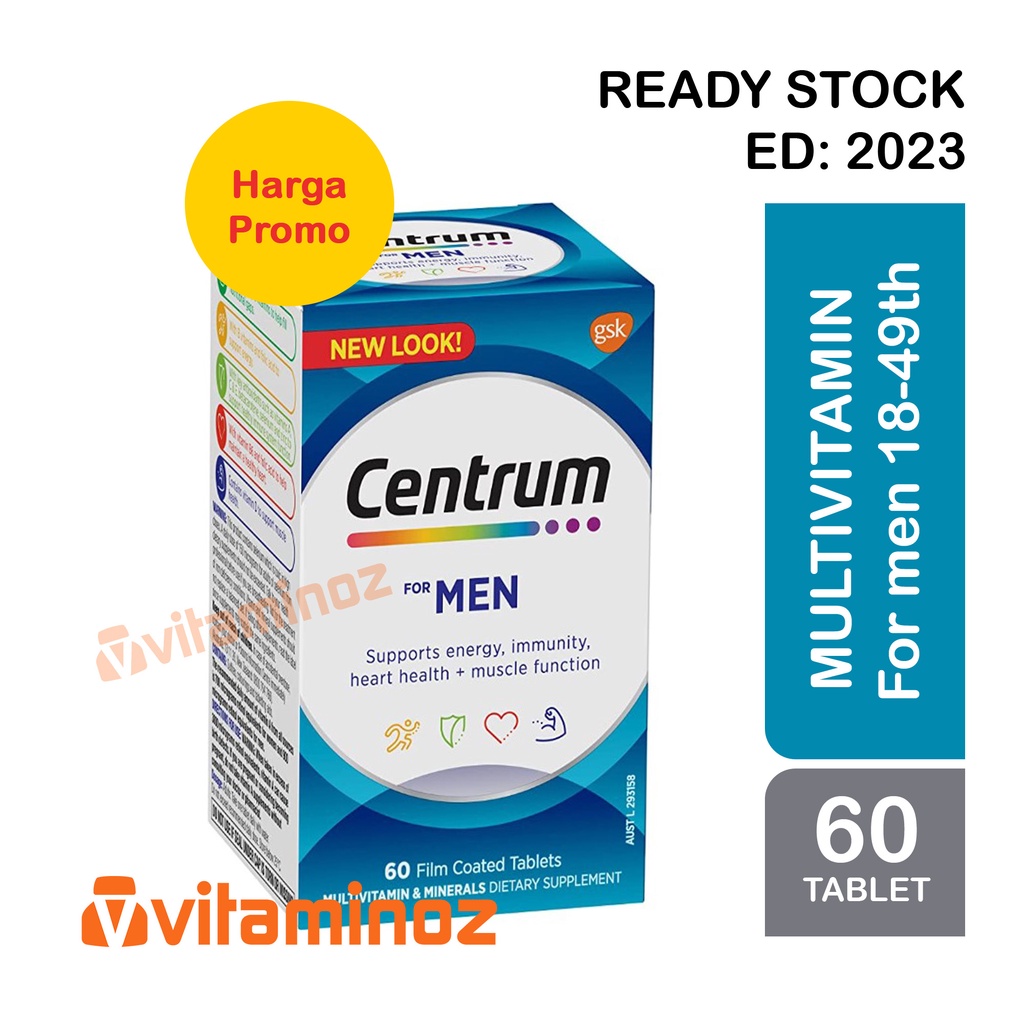 Jual Centrum Men Multivitamin - 60 Tablet /Untuk Pria umur 18-49 tahun ...